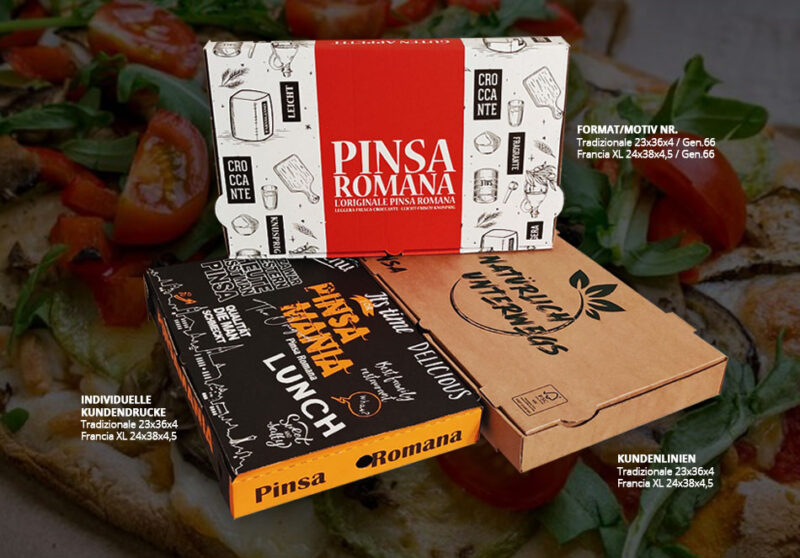 Unsere neue Pinsa-Box in der einfachen Francia-Falzung (Francia XL ...